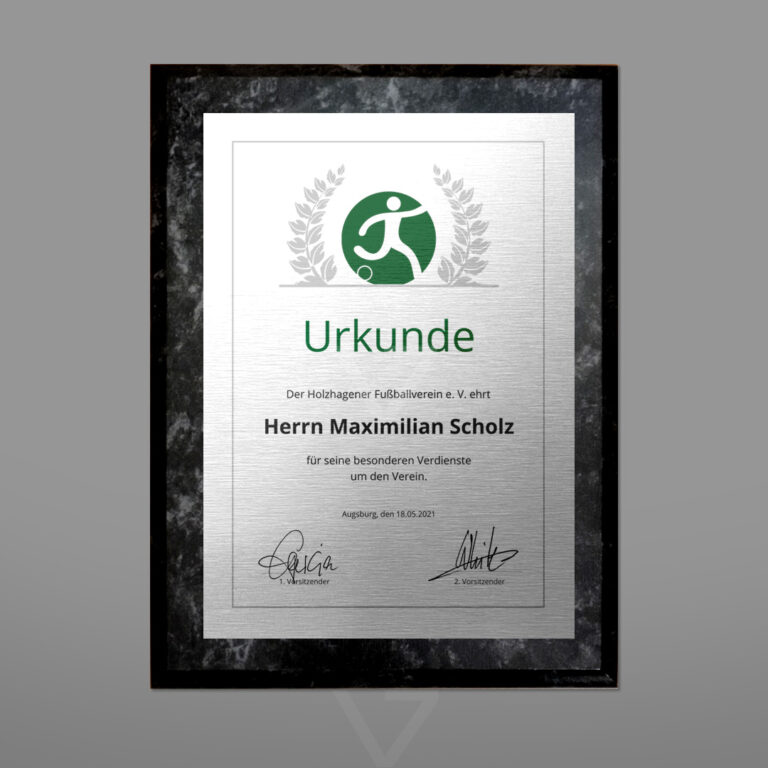 Urkundevorlage: Urkunde Ehrenvorsitz / Ehrenmitgliedschaft
